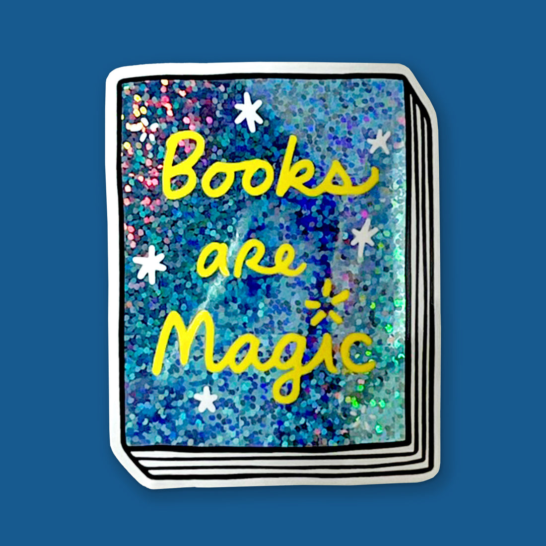 Book Sticker: Books are Magic (Light Blue) – Ideal Bookshelf